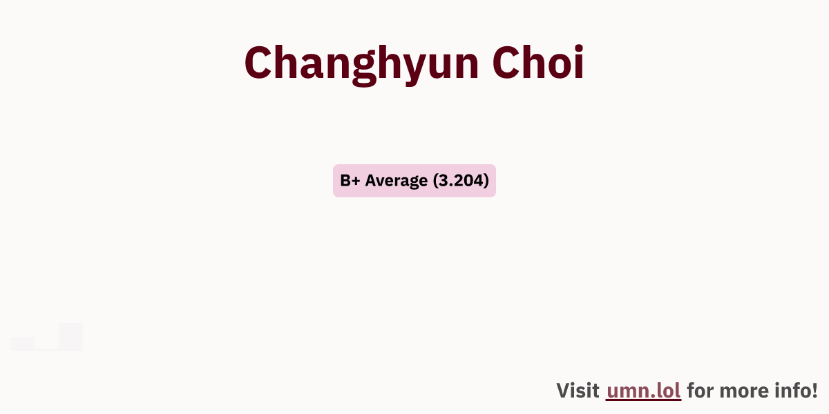 Changhyun Choi | GopherGrades